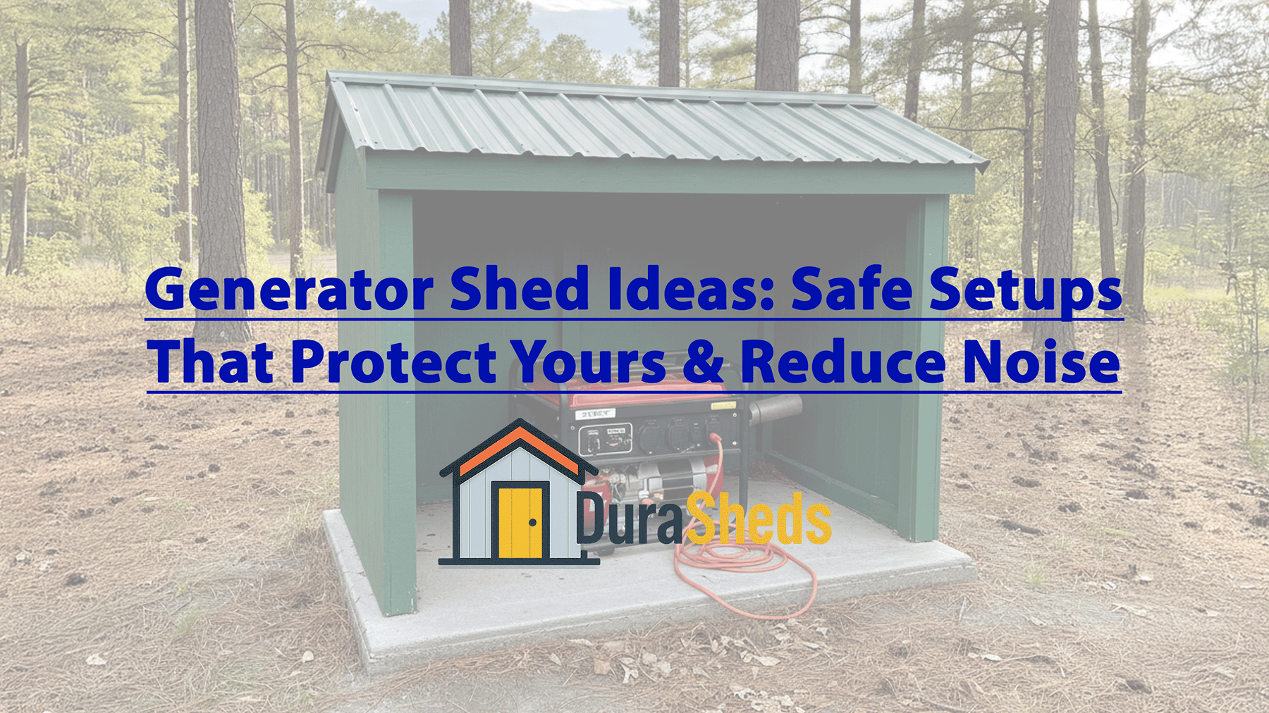 Generator Shed Ideas: Safe Outdoor Shelters, Storage & Noise Reduction ...