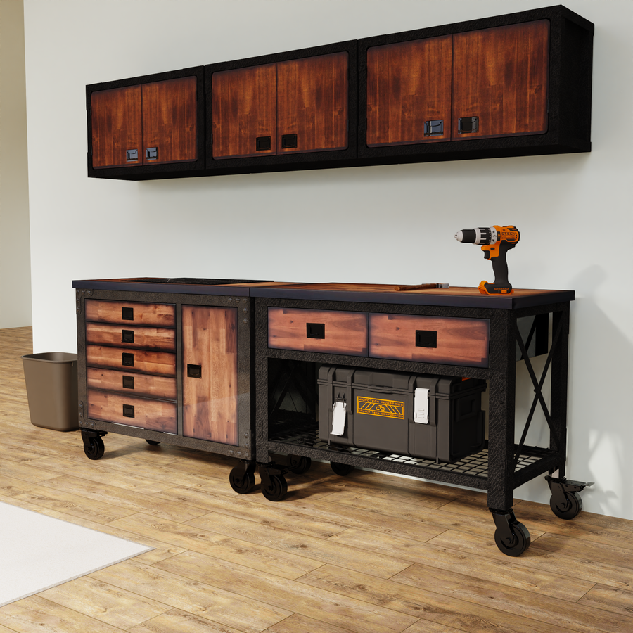 Duramax 5-Piece Garage Storage Combo Set with Workbench, Tool Chest an ...