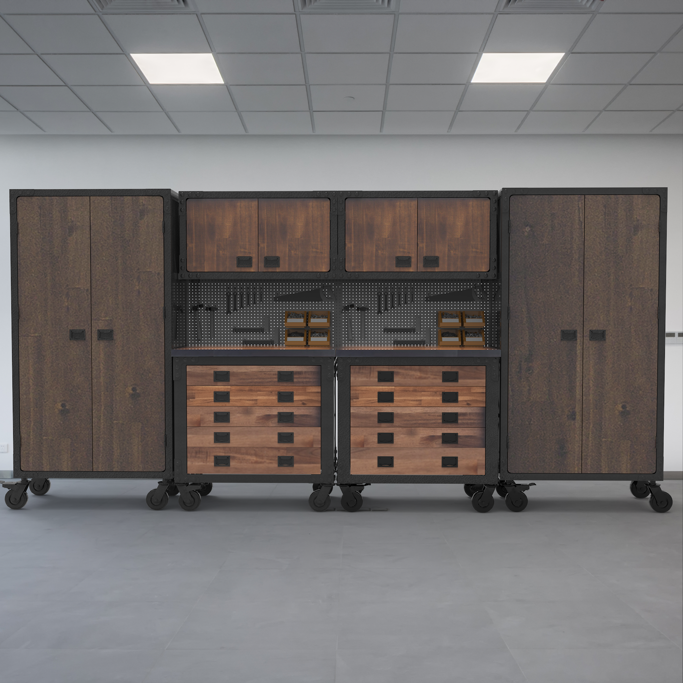 Duramax 6-Piece Garage Storage Combo Set with Tool Chests, Wall Cabine ...