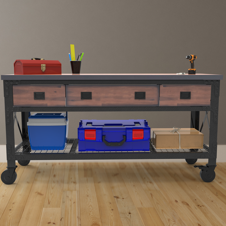 Duramax Wood Top Workbench 72 in. x 24 in. for Home, Garage, Workshop ...