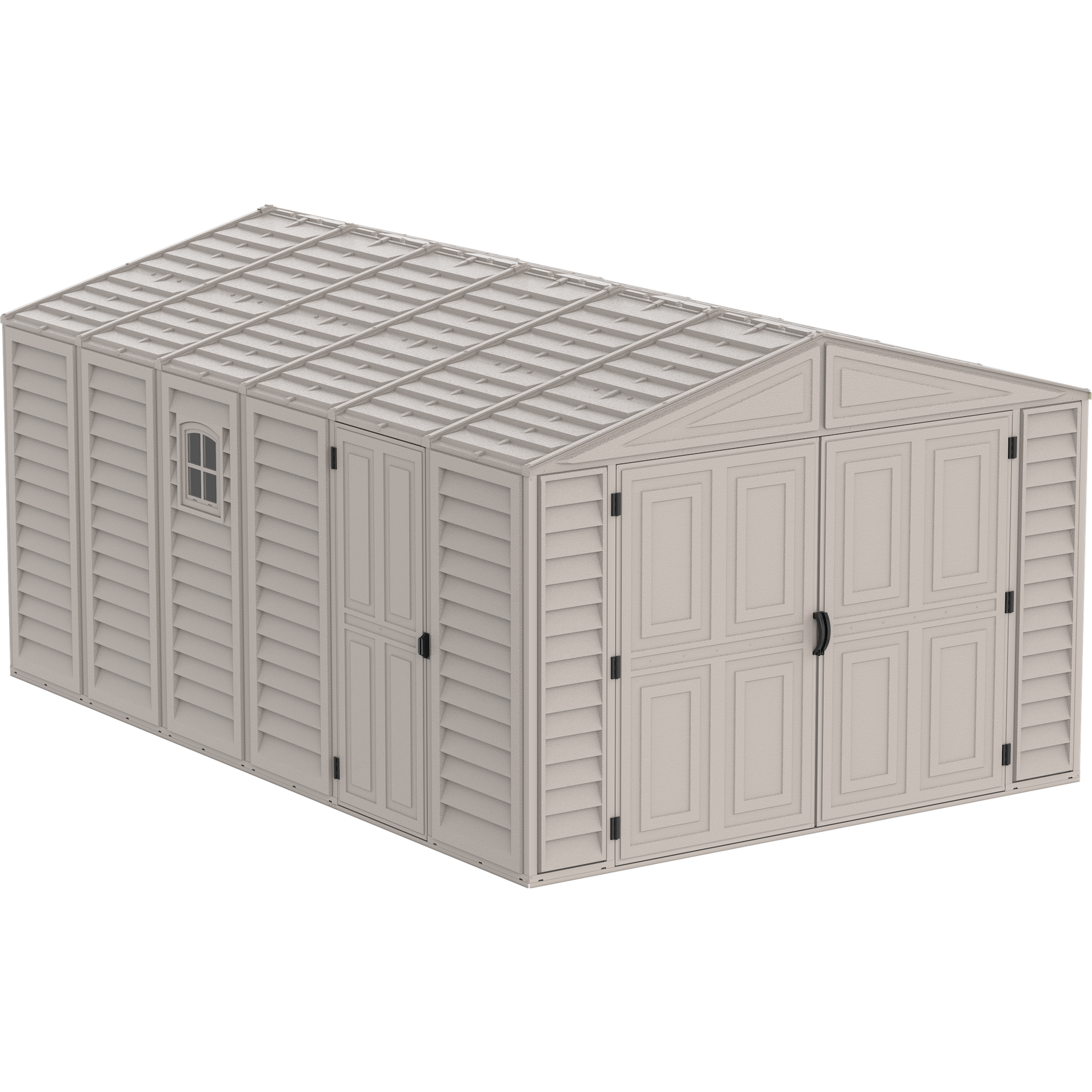 Duramax 10.5ft x 15.5ft Vinyl Garage with Foundation Kit and Windows 1