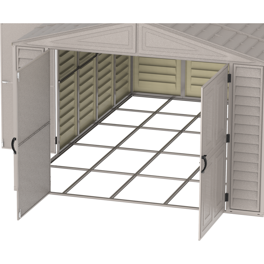 Duramax 10.5ft x 15.5ft Vinyl Garage with Foundation Kit and Windows 1