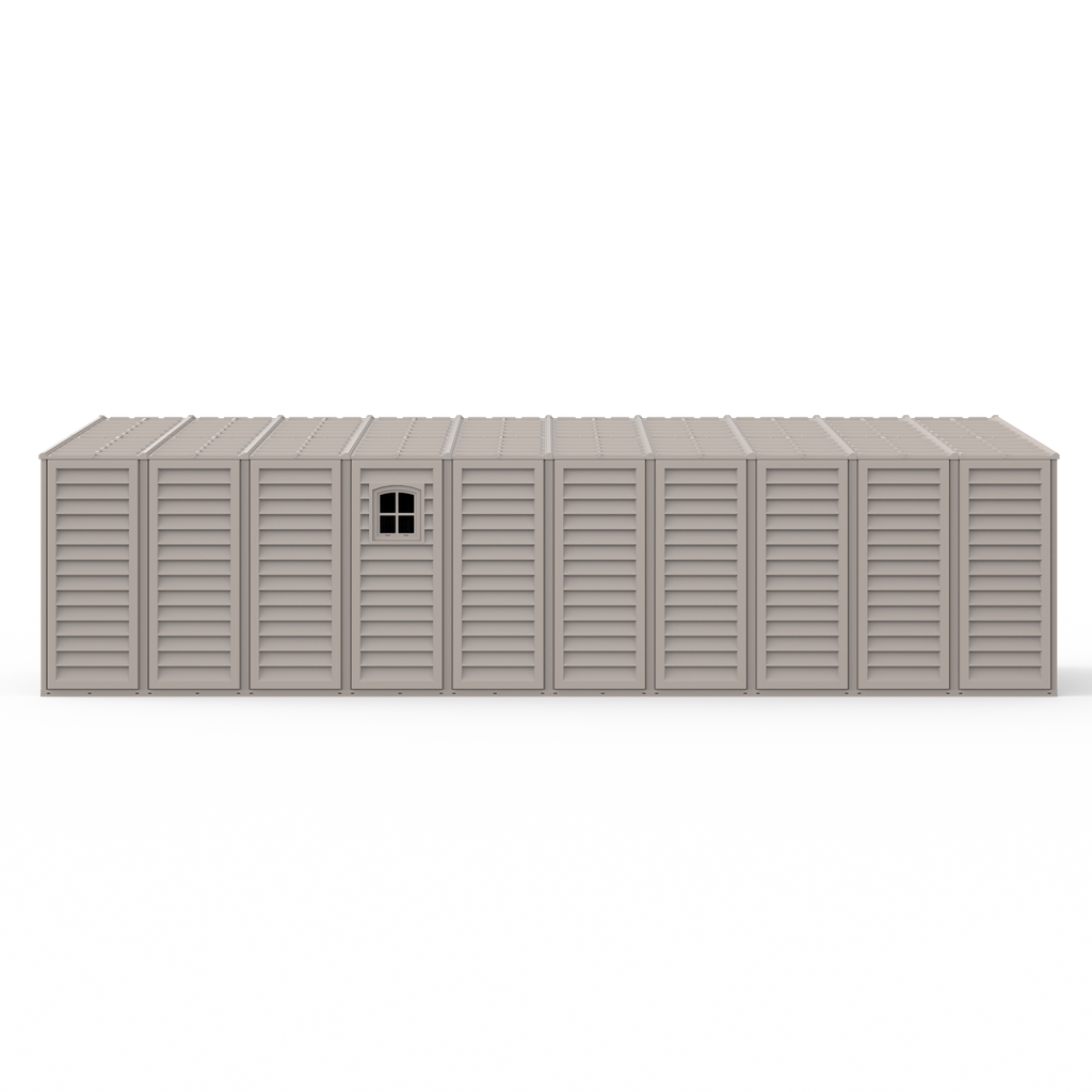 DuraMax 10.5ft x 26.5ft Vinyl Garage with Foundation Kit and Windows ...