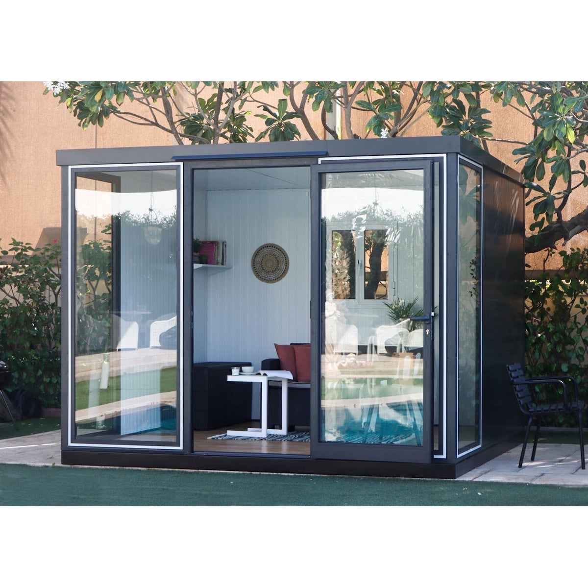 Duramax 10x10 Garden Glass Room, Outdoor Office, Shelter, Playroom and ...