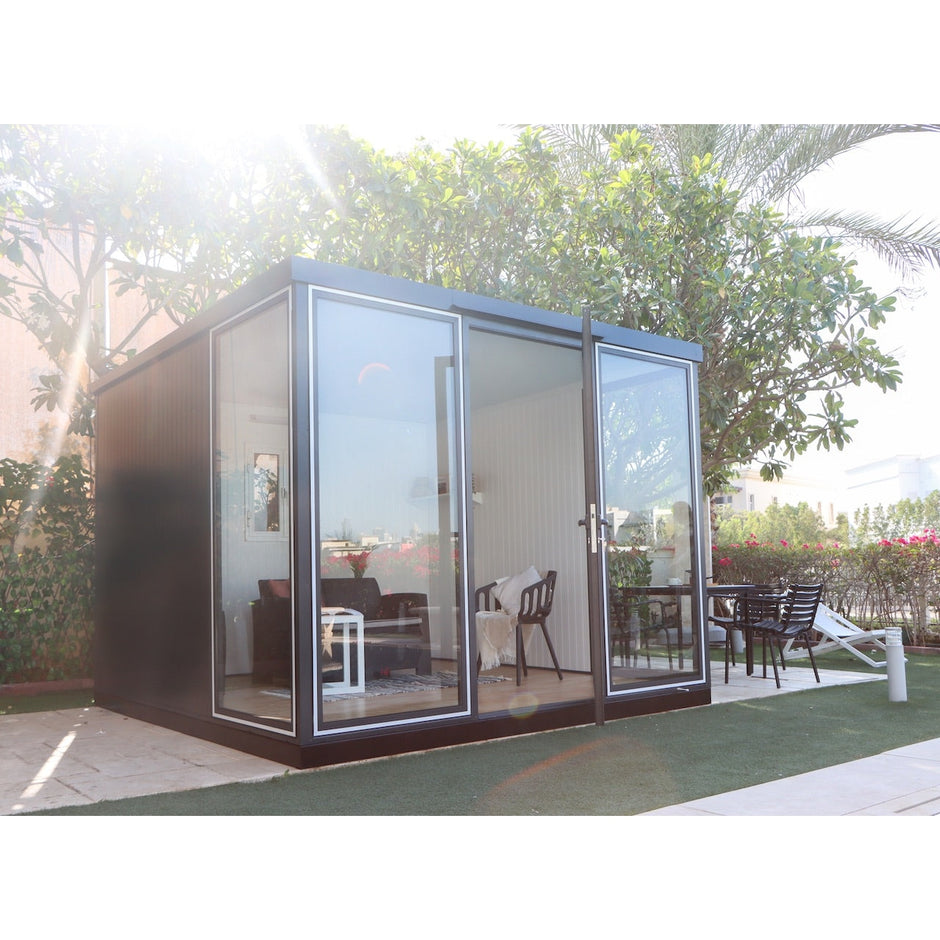 Duramax 10x10 Garden Glass Room, Outdoor Office, Shelter, Playroom and ...