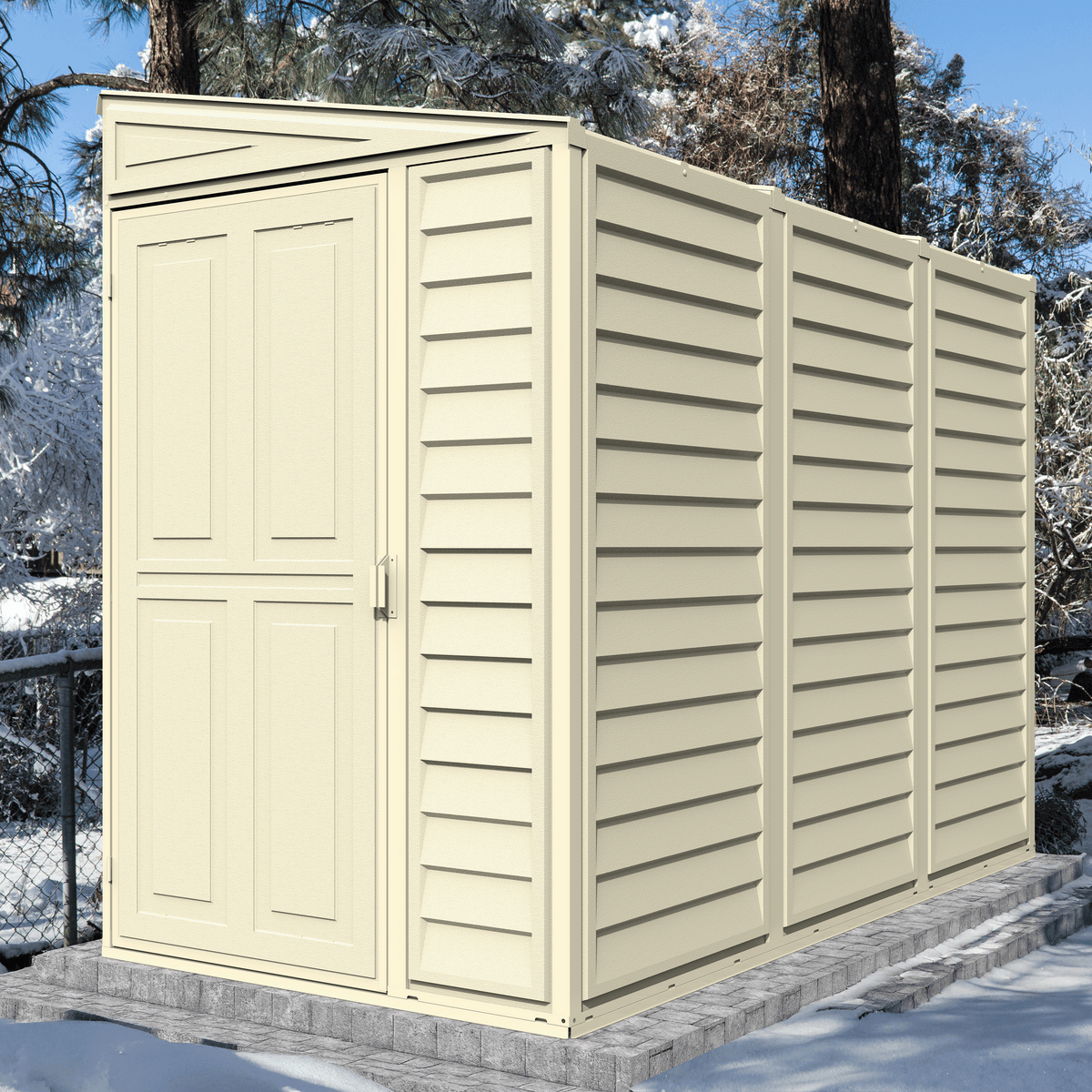 Duramax 4ft x 8ft Sidemate Vinyl Resin Outdoor Garden Storage Shed ...