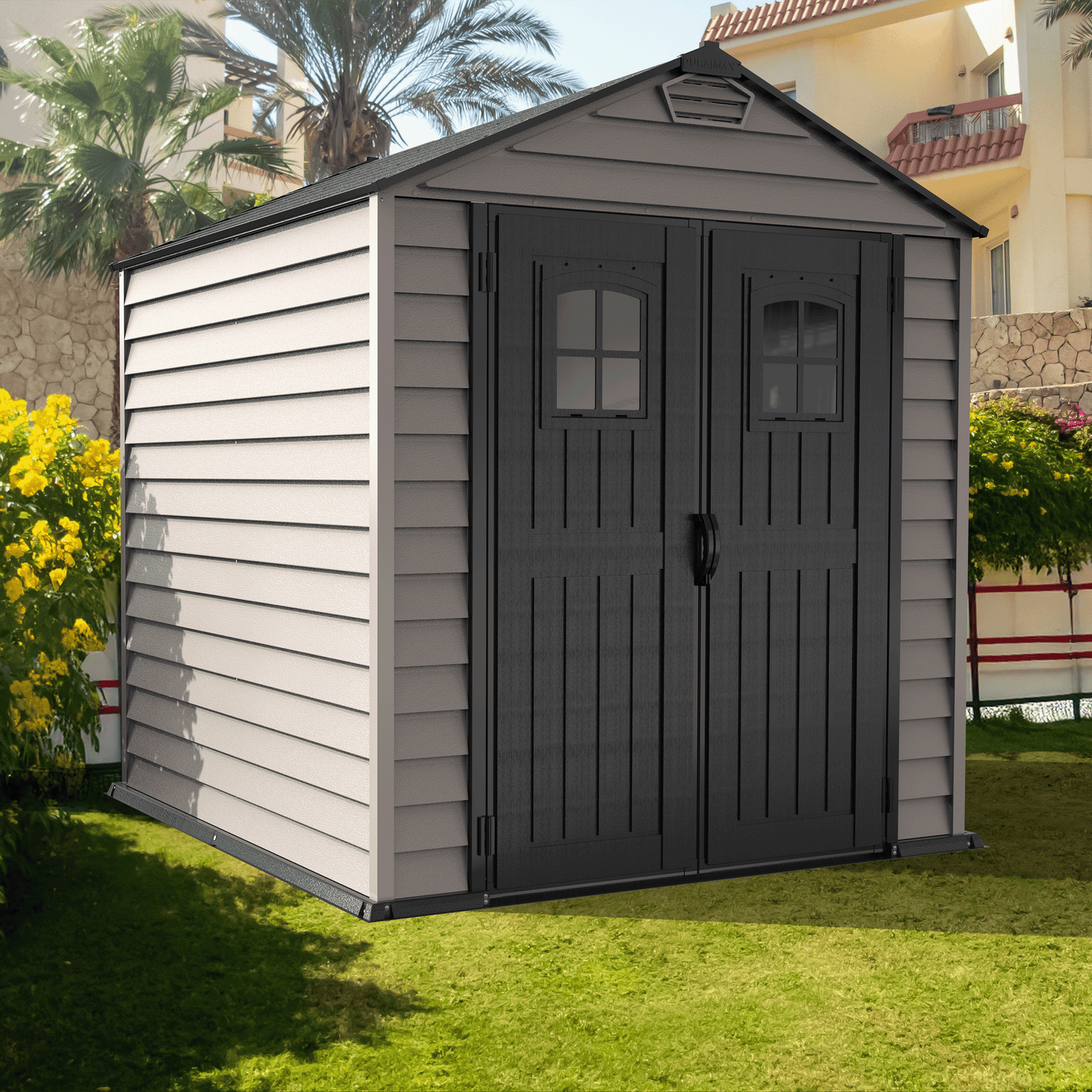 DuraMax StoreMax Plus 7x7 Plastic Vinyl Outdoor Shed 30325 – Durasheds