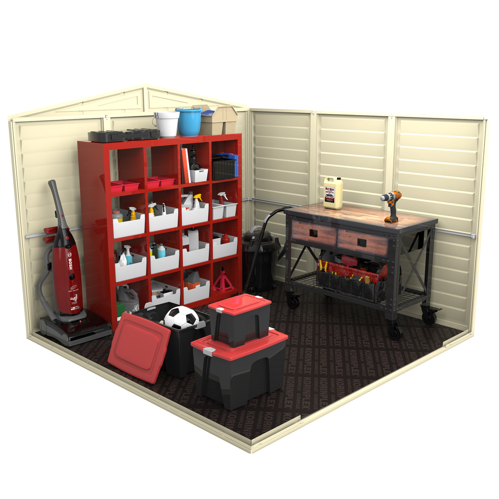 Duramax 8ft x 8ft Duramate Vinyl Shed with Foundation Kit 00384 – Durasheds