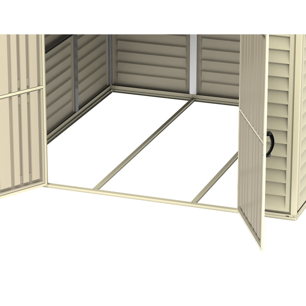 Duramax 8ft x 8ft Duramate Vinyl Shed with Foundation Kit – Durasheds
