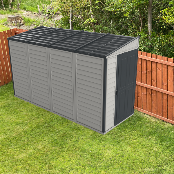 Duramax 4ft x 10ft Sidemate Plus Vinyl Resin Outdoor Storage Shed With ...
