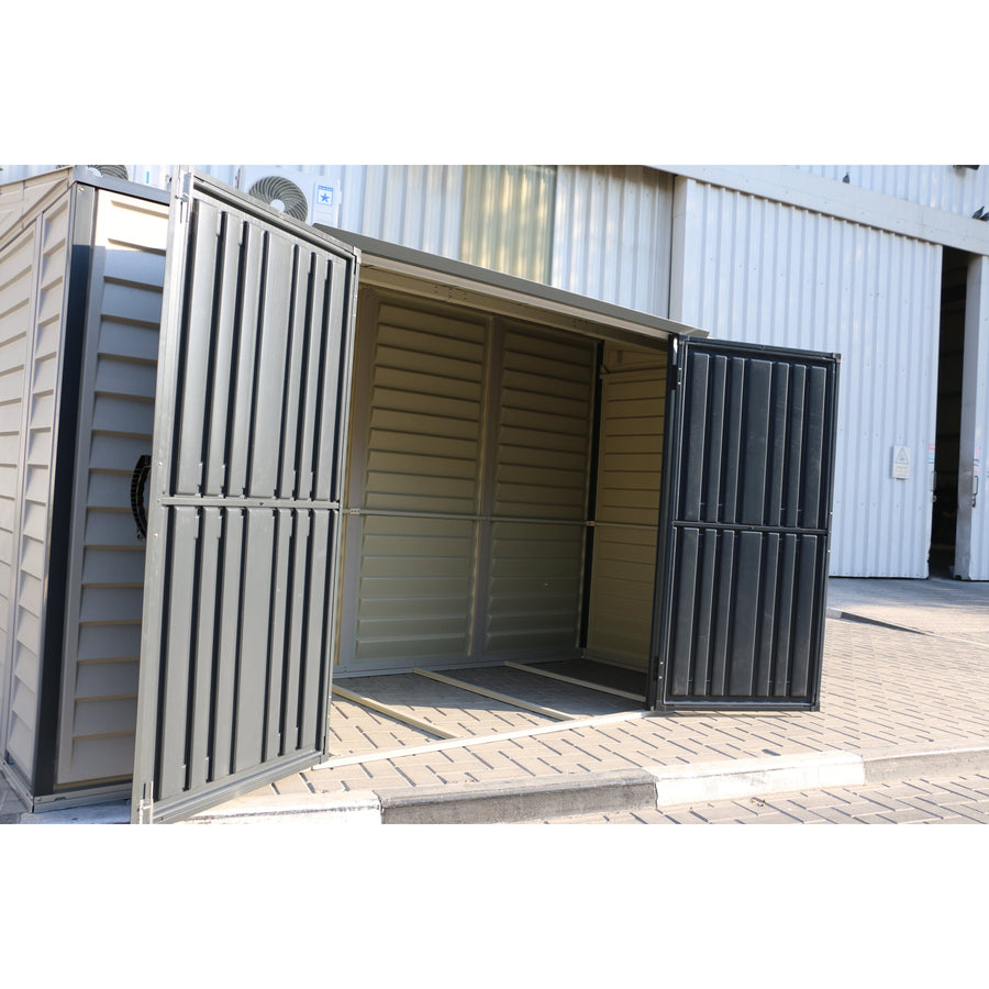 DuraMax SideMate Plus Pro 10' x 4' Outdoor Storage Shed with Double Do ...