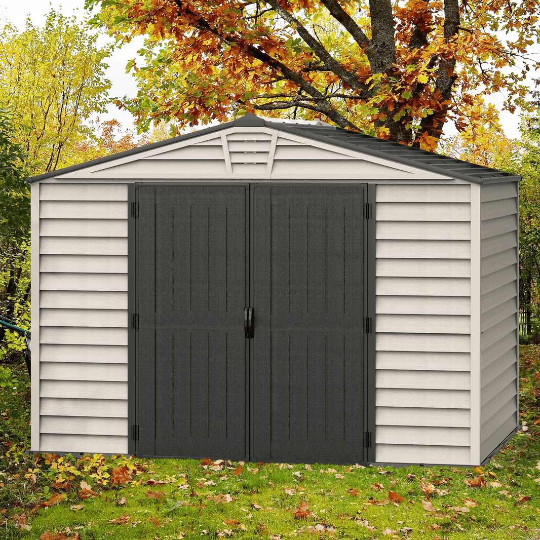 DuraMax StoreMax Plus 10.5x8 Ft with Molded Floor Vinyl Storage Shed 3 ...