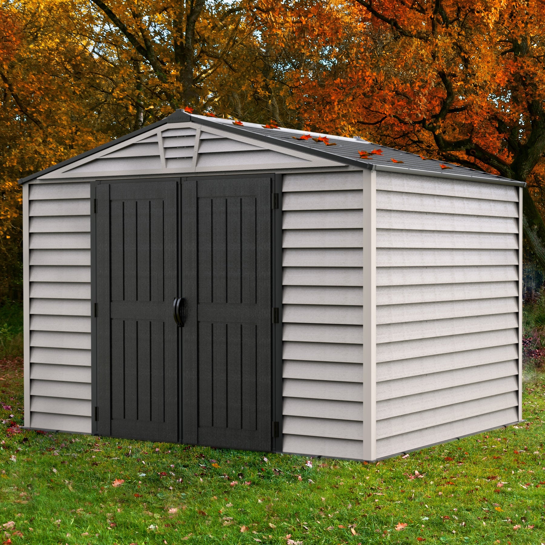 DuraMax StoreMax Plus 10.5x8 Ft with Molded Floor Vinyl Storage Shed ...