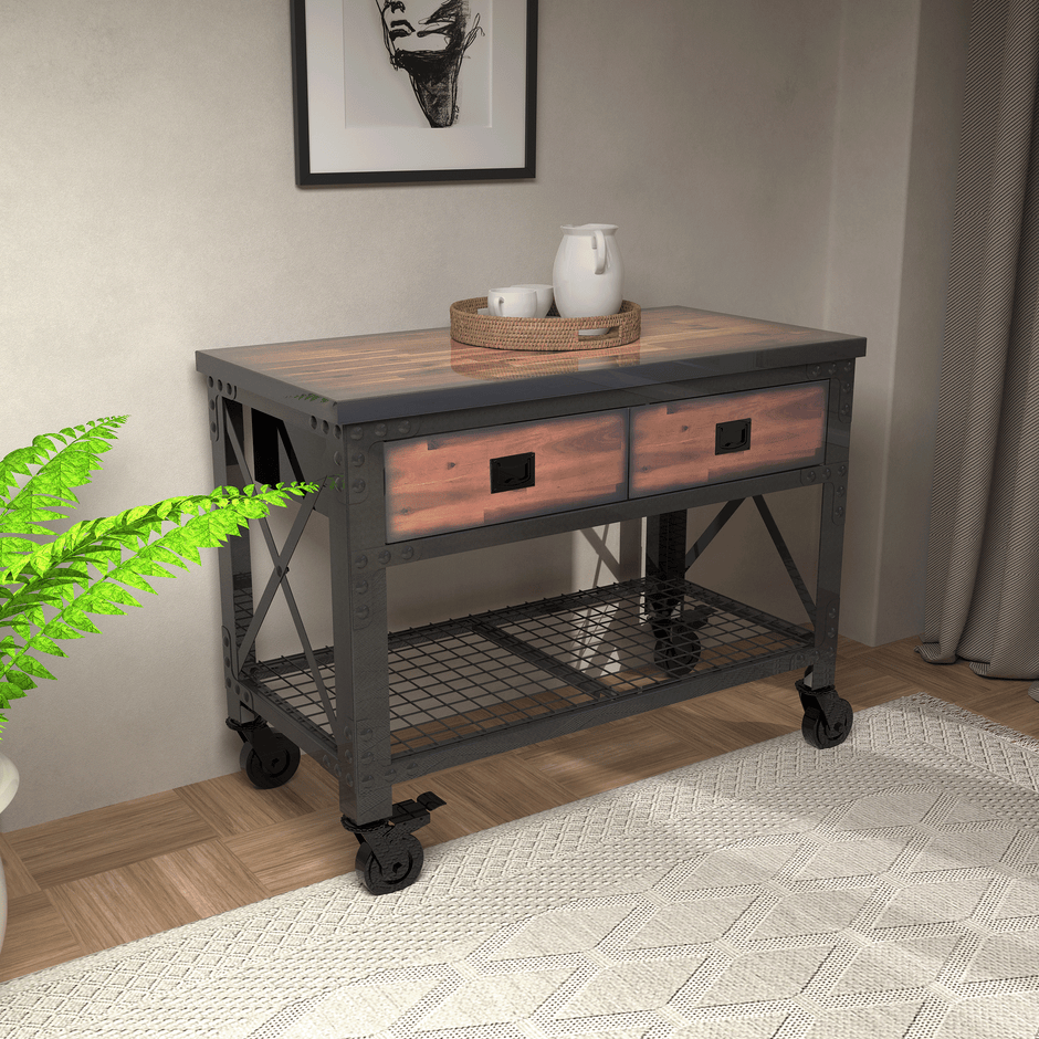 Duramax 2-Drawer Rolling Workbench 48 Inch x 24 Inch for Home, Garage ...