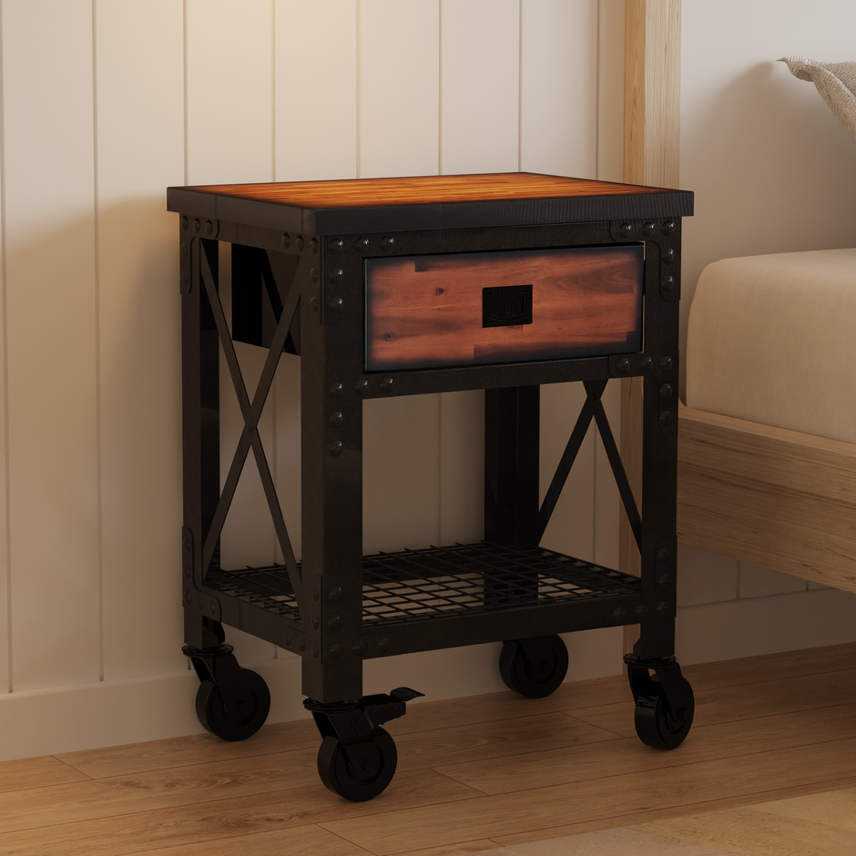 Duramax Single Drawer Rolling Workbench 27.6 Inch x 20 Inch for Home,