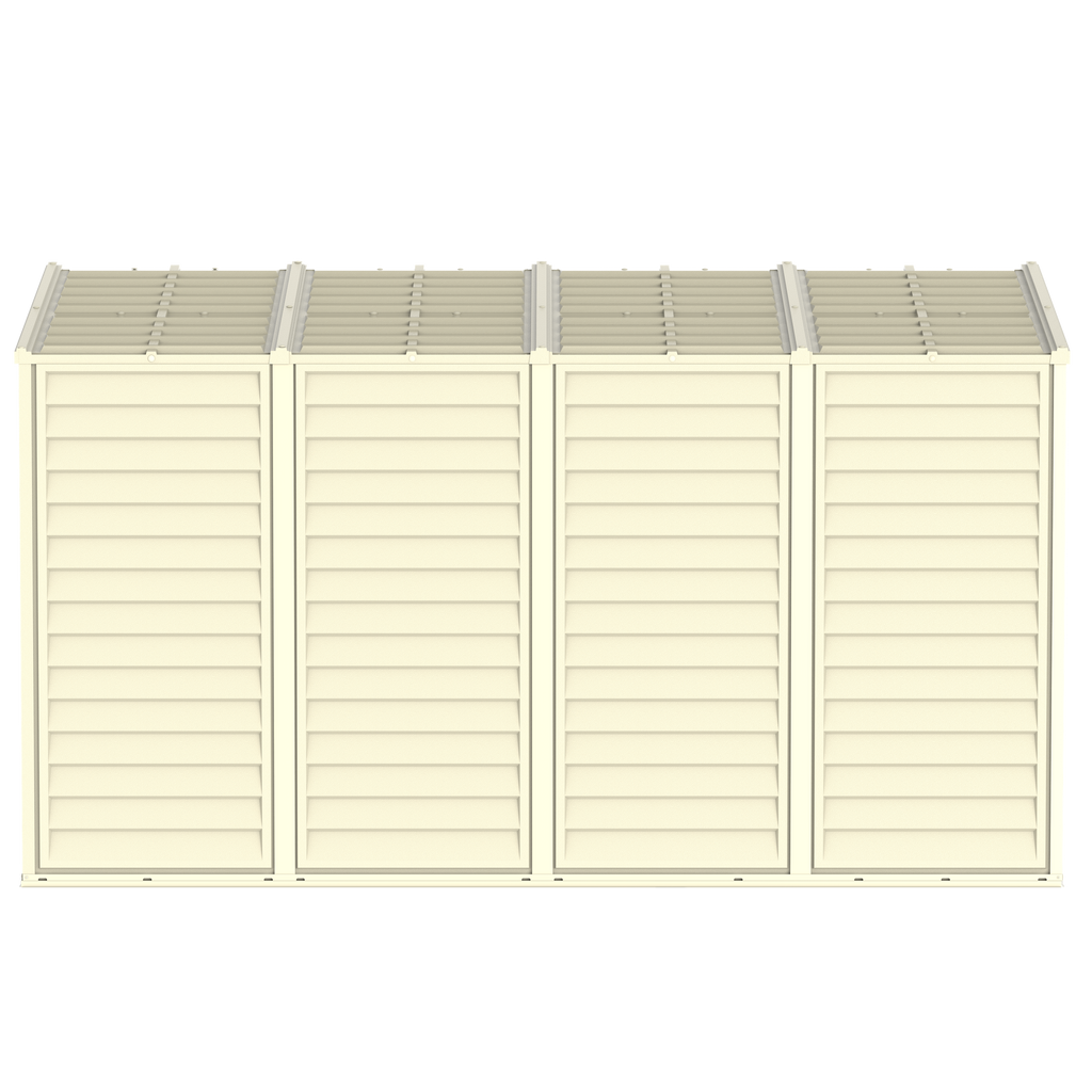 Duramax 4ft x 10ft Sidemate Vinyl Resin Outdoor Storage Shed With Foun ...