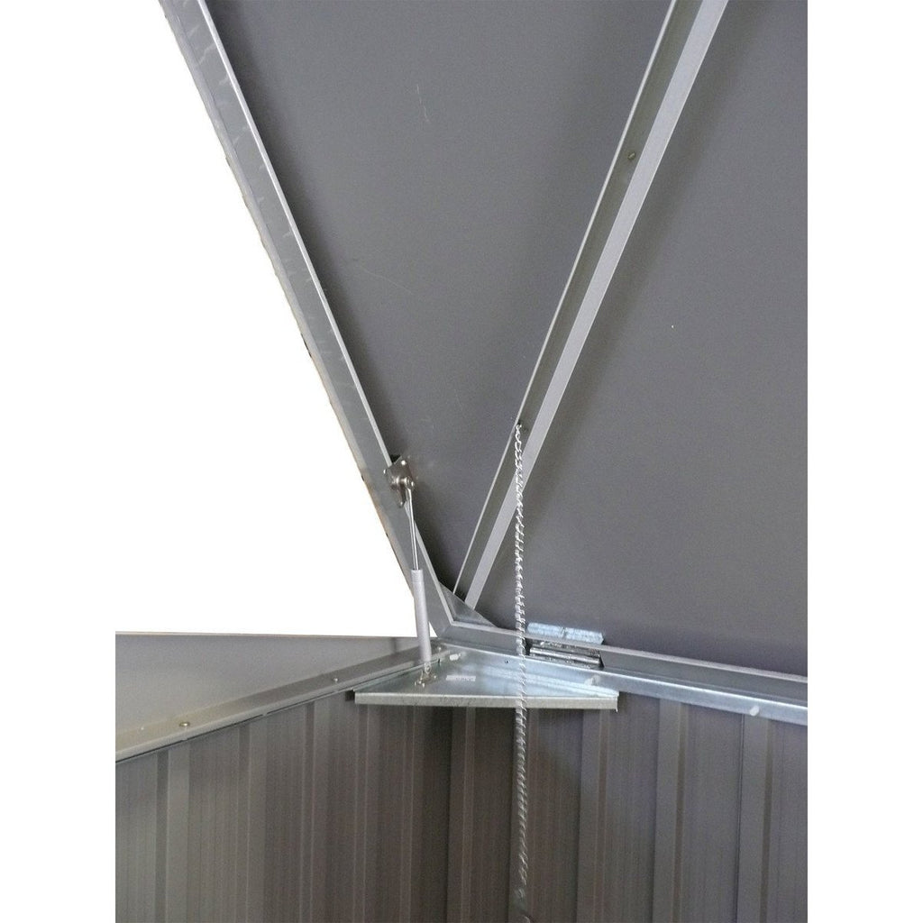 Duramax 5ft x 3ft Metal Garbage Can Storage Anthracite w/ white trim 7 ...