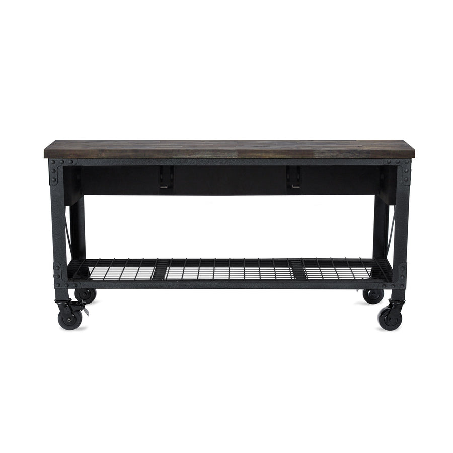 Duramax Rolling Industrial Workbench 72 In x 24 In. 3 Drawer with Wood ...