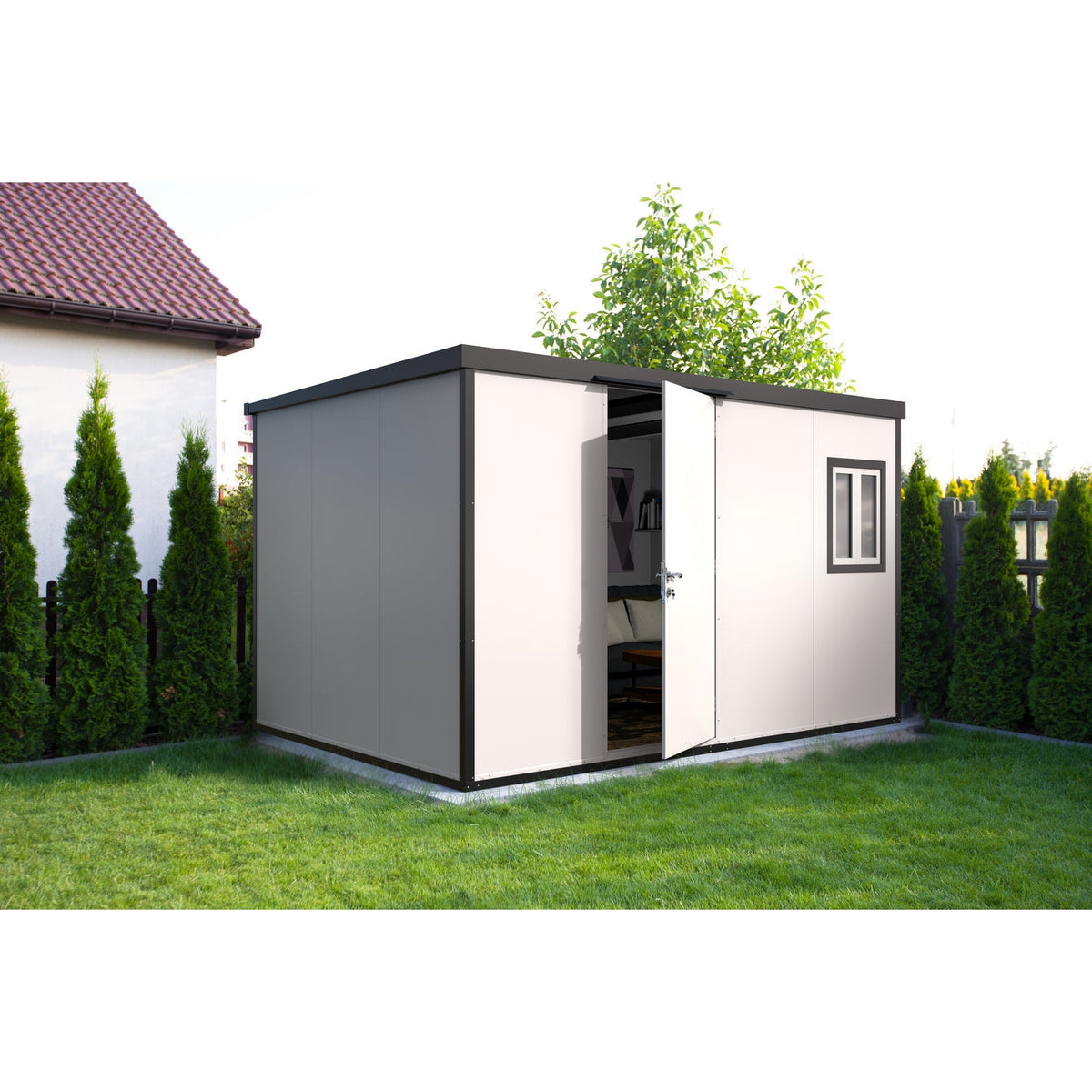 Flat Top Insulated Buildings 13 ft. W x 10 ft. D 30832 – Durasheds