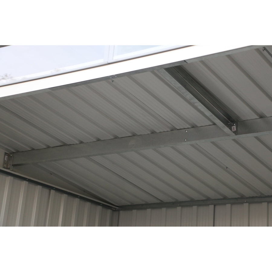 Duramax TOP Pent Roof Skylight 8 x 6 Metal Storage Shed - Light Gray ...