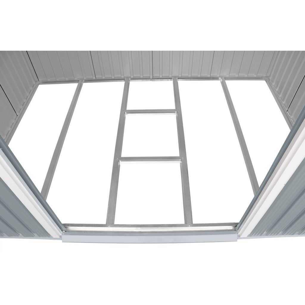 Duramax TOP Pent Roof Skylight 8 x 6 Metal Storage Shed - Light Gray ...