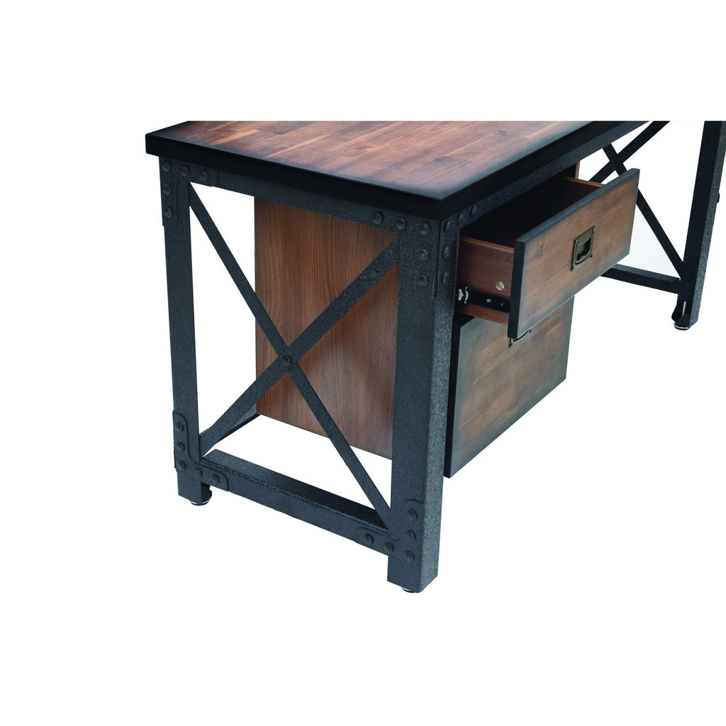 Duramax Jackson 62" Industrial Metal & Wood Desk with Drawers – Durasheds
