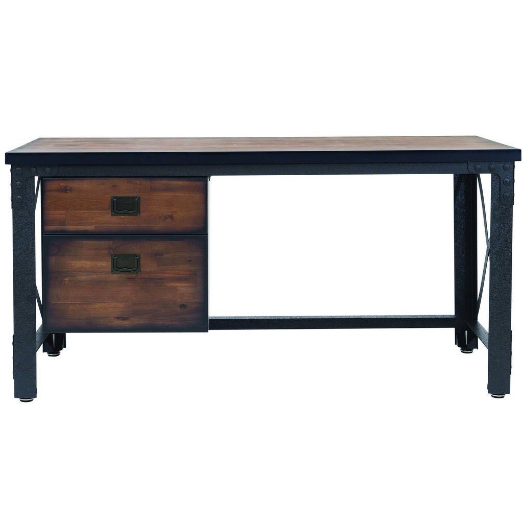 Duramax Jackson 62" Industrial Metal & Wood Desk with Drawers – Durasheds