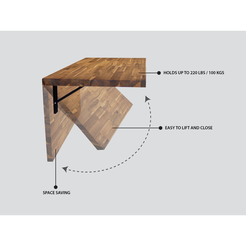 DuraMax Spence 48" Wall Mounted Folding Workbench / Table/ Desk 20” x ...