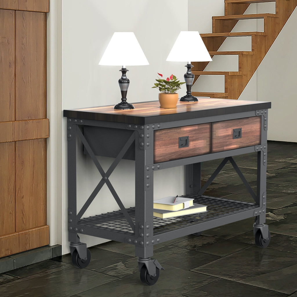 Duramax 2-Drawer Rolling Workbench 48 Inch x 24 Inch for Home, Garage ...