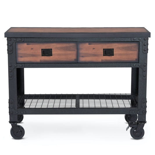 Duramax 2-Drawer Rolling Workbench 48 Inch x 24 Inch for Home, Garage ...