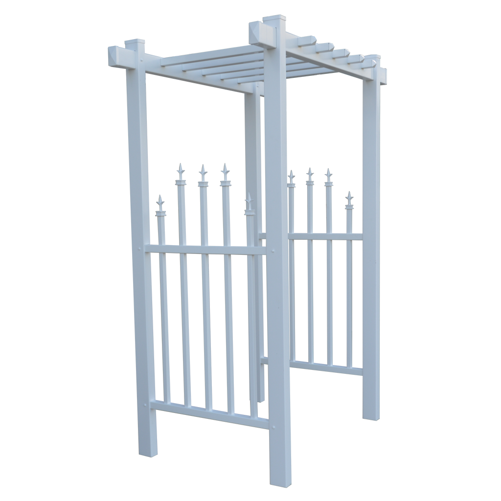 Irvine Accent Picket Vinyl Arbor – Durasheds